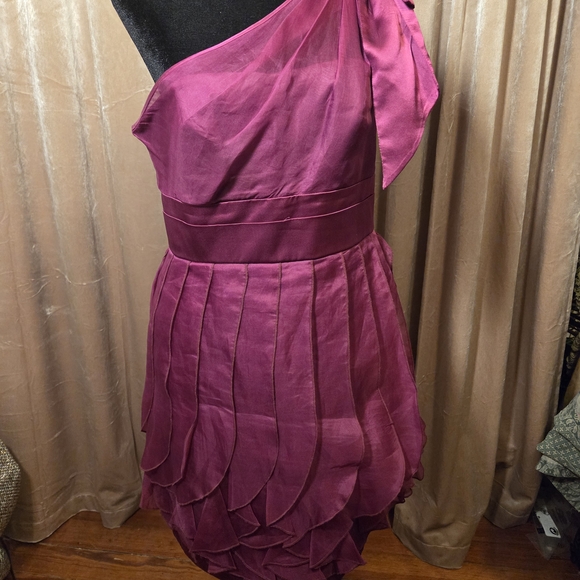 Phoebe Couture | Dresses | Phoebe Couture Oneshoulder Fuchsia Dress ...